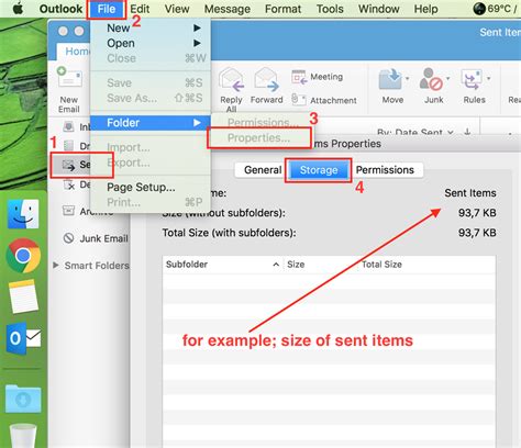 Folder Sizes In Outlook 2016 For Mac Microsoft Community