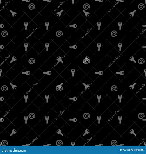 Seamless Grey Key Pattern Stock Illustration Illustration Of Realistic