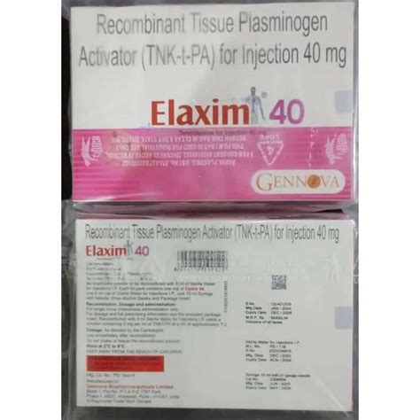 Recombinant Tissue Plasminogen Activator Injection Strength 40 Mg At ₹ 18045 Piece In Vasai Virar
