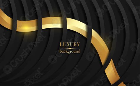 Luxury Gold And Black Gradient Background With Striped Wavy Texture Stock Vector 4850729