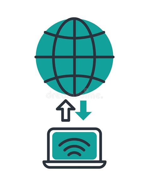 global data upload and transfer illustration stock illustration