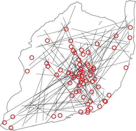 Figure 3 From Exploring Jittering And Routing Options For Converting Origin Destination Data