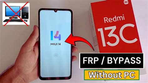 Redmi 13c MiUi 14 Frp Bypass Redmi 23100RN82L