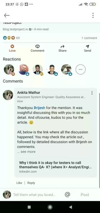 Ankita Mathur On Linkedin Linkedinbugs Linkedin Test Testers Software Softwaretesting