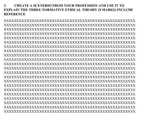 [solved] 3 Create A Scenerio From Your Profession And Use