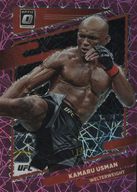 Kamaru Usman 2022 Optic Ufc 42 Pink Velocity 79 Price Guide Sports