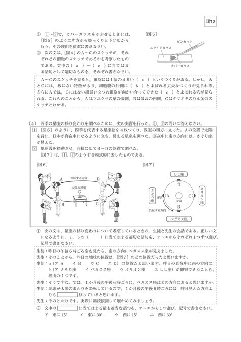 2015年度 大分県公立高校入試（理科・問題）1010
