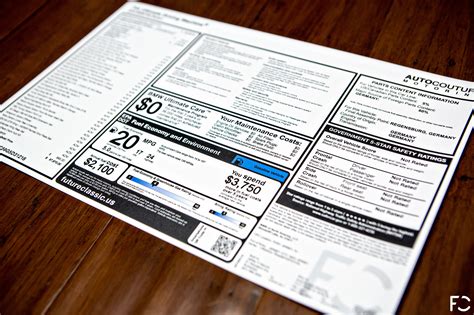 Future Classic Bmw Custom Monroney Sticker Futureclassicparts