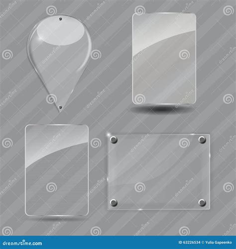 Glass Frame Set Vector Illustration Stock Vector Illustration Of
