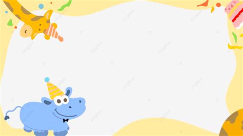 생일 테두리 일러스트 만화 노란색 테두리 일러스트 만화 일러스트 경계 Png 일러스트 및 Psd 이미지 무료 다운로드 Pngtree