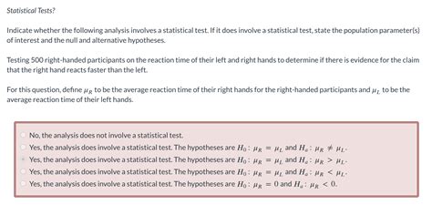 Solved Statistical Tests Indicate Whether The Following