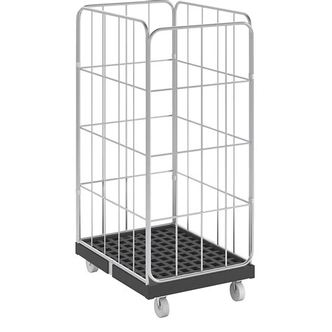 Roll Container With Side Mesh Panels Eurokraft Basic 4 Sided