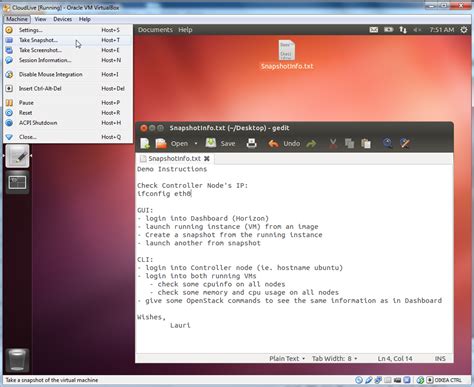 Openstack Concepts Via Ubuntu Cloud Live In Virtualbox Guidance