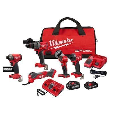 Milwaukee M18 18v Lithium Ion Cordless Combo Kit 4 Tool With Free M18 6