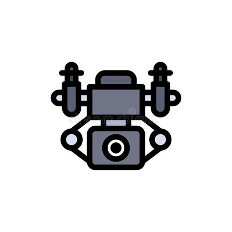 Action Camera Technology Flat Color Icon Vector Icon Banner Template