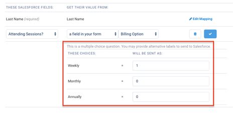 Field Mapping Multiple Choice Fields Send As Values Checkboxes