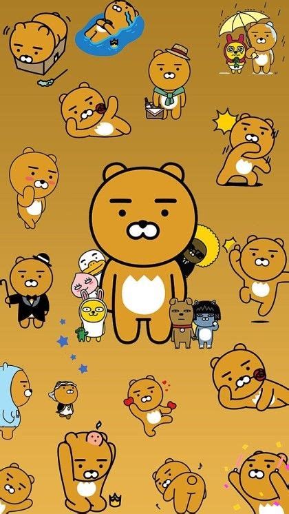 카카오프렌즈 라이언 배경화면 라이언 이미지 카카오프렌즈 배경화면 라이언 폰화면 카카오프렌즈 폰화면 네이버 블로그 Line