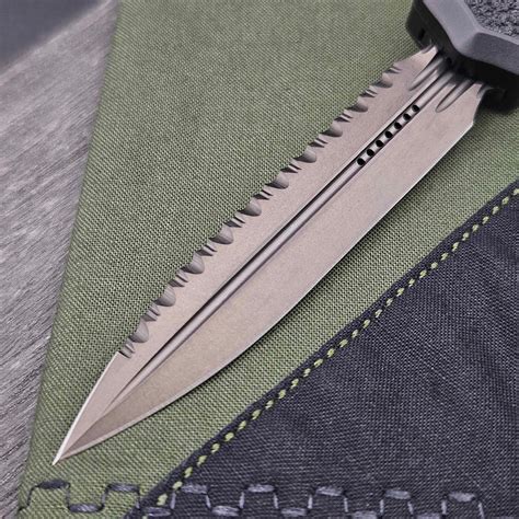 Microtech Makora 206 3dlctsh Double Edge Full Serrated Nickel Boron