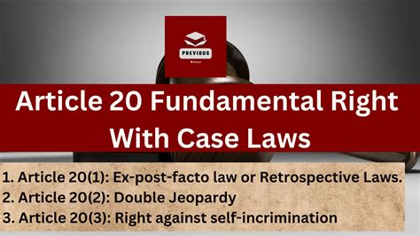 Article 20 Fundamental Right With Case Laws Previous Notes
