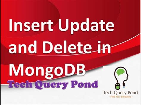 Insert Update And Delete In MongoDB YouTube