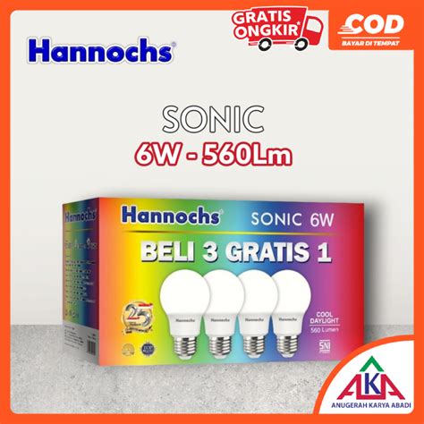 Jual Paket Pcs HANNOCHS SONIC Bohlam Lampu LED Watt Cool