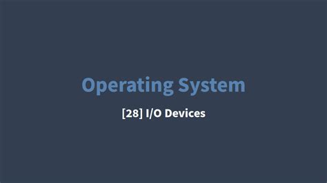 Os 28 Io Devices