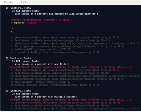 Issue Tracker Cant Pass Get Request Tests Javascript The