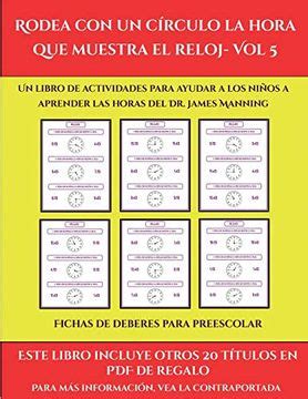 Libro Fichas de Deberes Para Preescolar Rodea con un Círculo la Hora