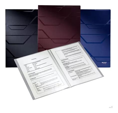 Pasta Catálogo Esselte Leitz Prestige Azul Marinho 40 Mercadolivre