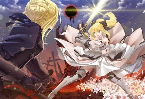 Artoria Pendragon Saber Alter And Saber Lily Fate And 3 More Drawn
