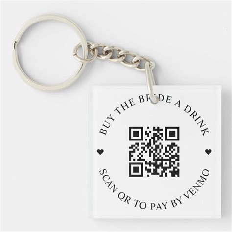 Buy The Bride A Drink Qr Code Keychain Zazzle Keychain Display Qr