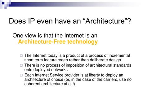 PPT The Evolution Of The Internet Architecture And IPv PowerPoint Presentation ID