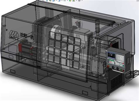 【艳丽】机床设备 双轴数控车床3d模型下载三维模型solidworks模型 制造云 产品模型
