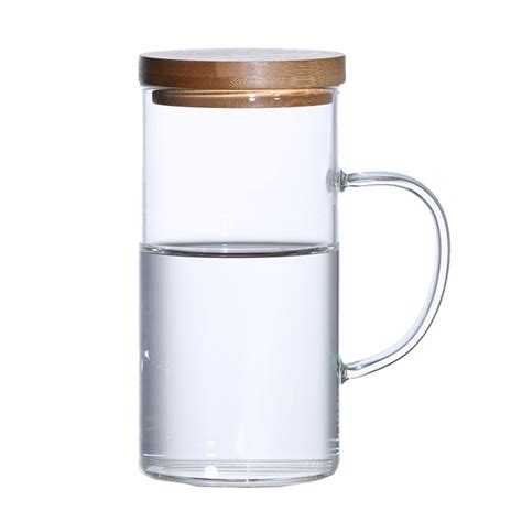 Glass Water Pitcher With Lid And Handle Juice Jug Cold Jug Glass Jug