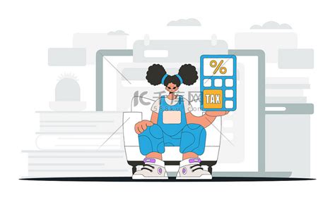 优雅的女人与百分比高清摄影大图 千库网