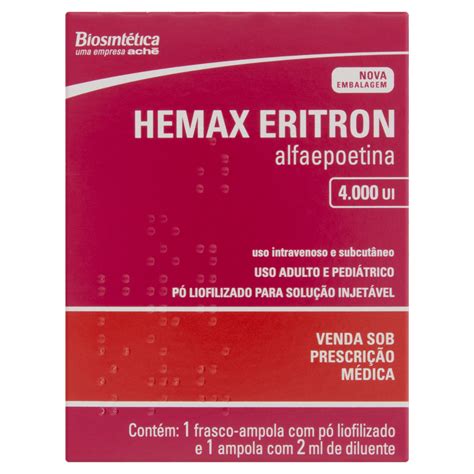 Hemax Eritr 4000ui S3 Med 1 Ampola Hemax Eritr 4000ui S3 Med 1 Ampola