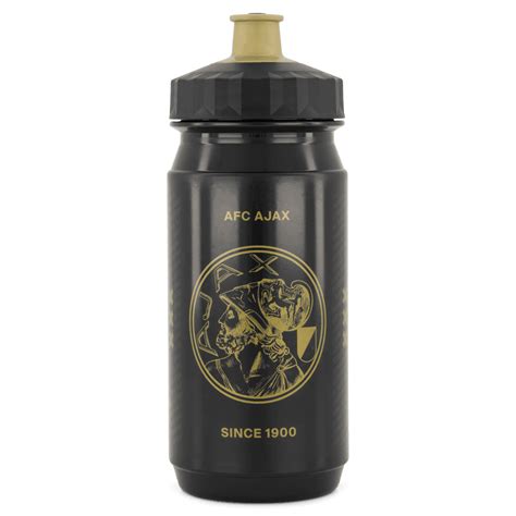 Ajax Water Bottle Black Gold Official Ajax Fanshop