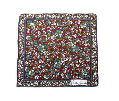 Vintage Pierre Cardin Paris Handkerchief Flower Power Design