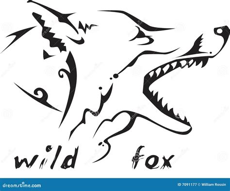 Tribal Tattoo Wild Fox Stock Vector Illustration Of Lethal 7091177