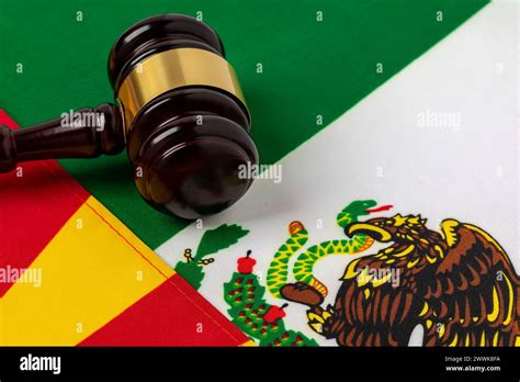 Arizona And Mexico Flags With Gavel Border Security Immigration