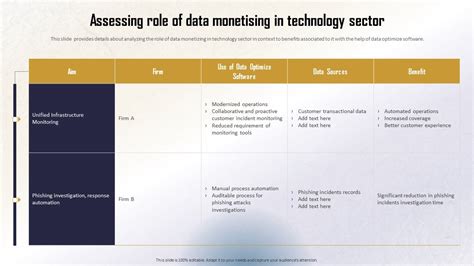 identifying direct and indirect assessing role of data monetising in technology sector graphics pdf