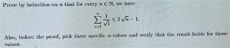 solved prove by induction on n that for every n∈n we have