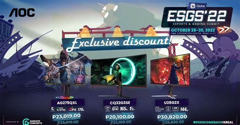 Aoc Monitor Philippines Celebrates Esports And Gaming With Esgs 2022