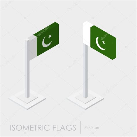 Bandera De Pakist N Estilo Isom Trico Estilo 3D Diferentes Vistas 2024