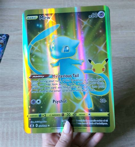 2 Pokemon Jumbo Xxl Mew Vmax And Mew Mysterious Tail English Etsy