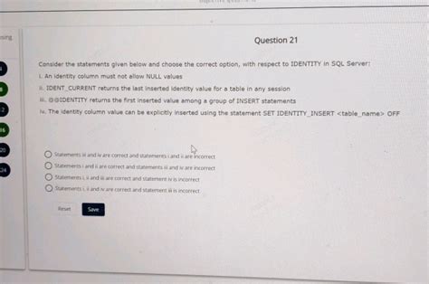 Question 21 Consider The Statements Given StudyX