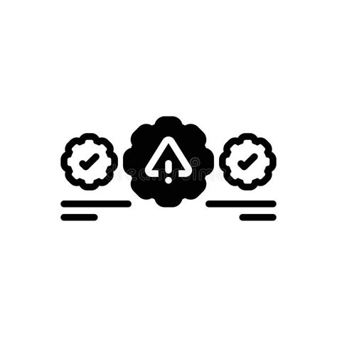 Black Solid Icon For Identifying Errors Identifying And Defect Stock