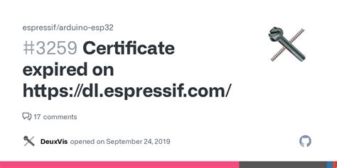Certificate Expired On · Issue 3259