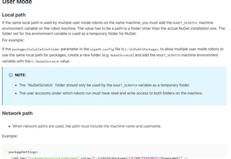 Custom Package Folders And Network Paths Not Working According To The