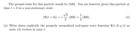 Solved A Particle Of Mass M Lives In A Three Dimensional Chegg